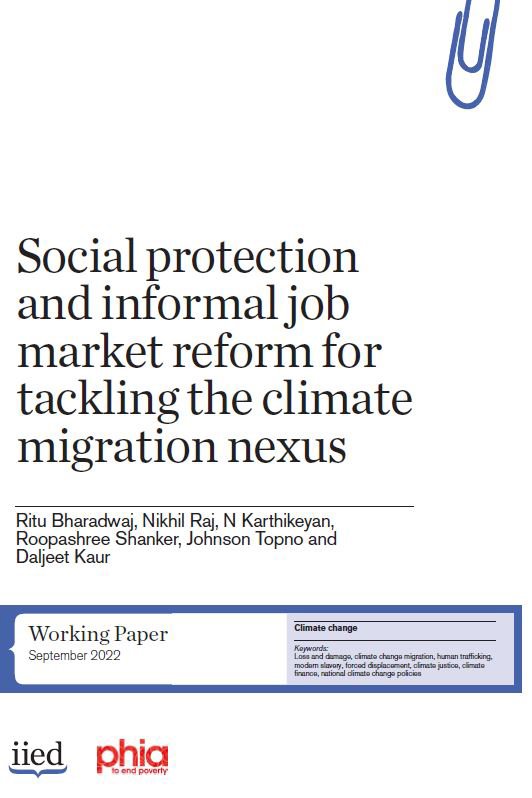 Social Protection and Informal Job Market Reform for Tackling the Climate Migration Nexus ...